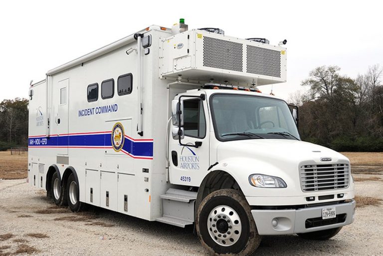 High-tech incident command van ready for action in Houston